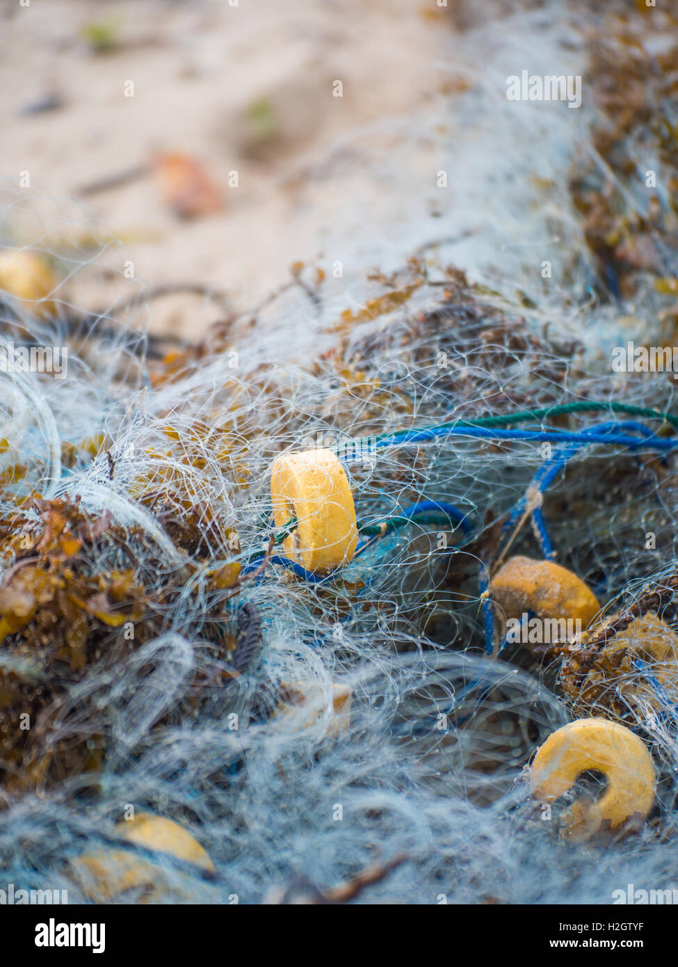 Fishing net close up background - shallow DOF Stock Photo - Alamy