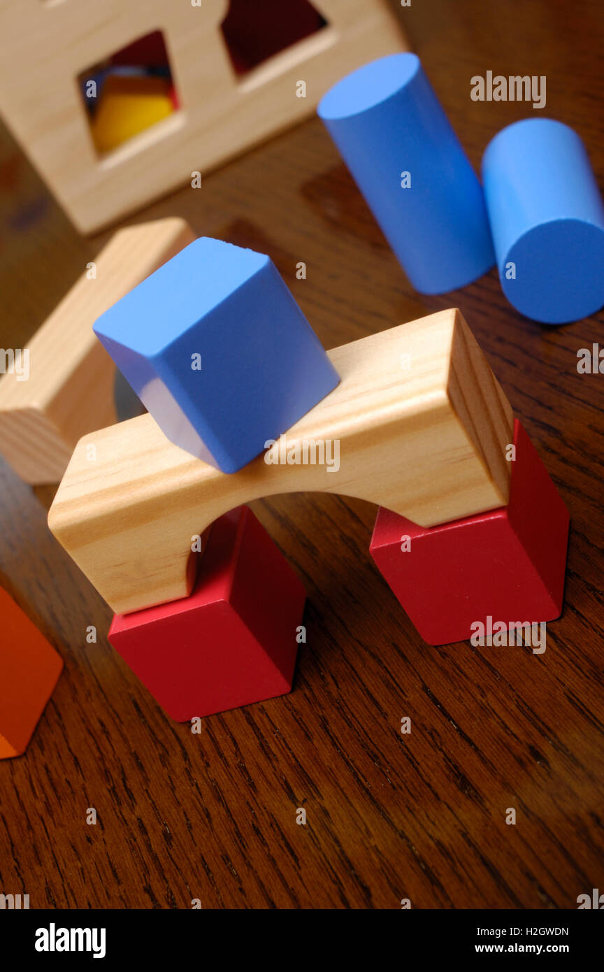 Toy Wooden Blocks Stock Photo - Alamy