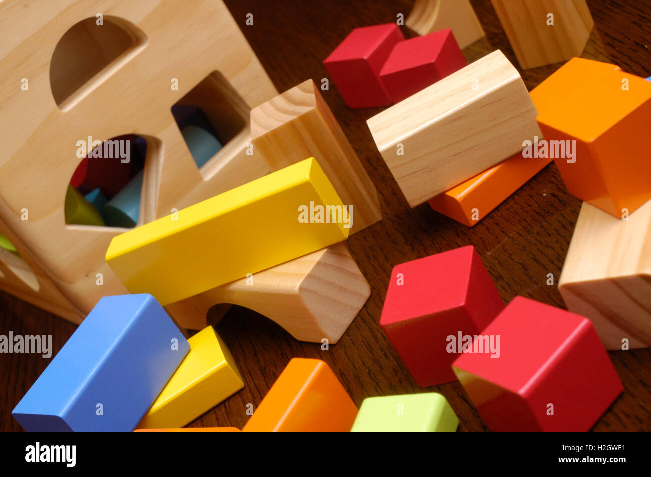 Toy Wooden Blocks Stock Photo - Alamy
