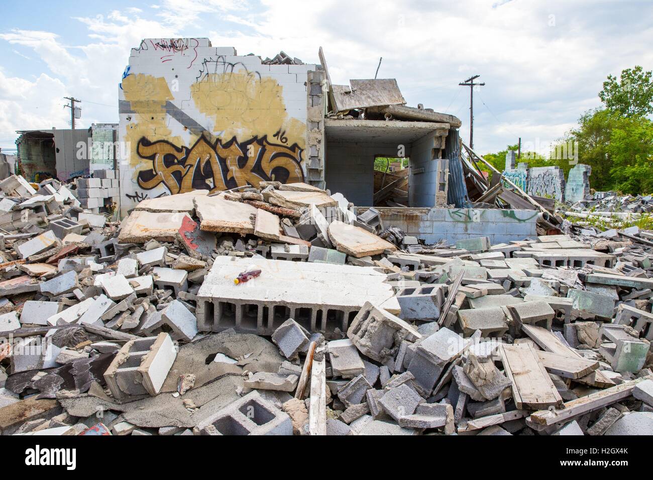 Long time vacant and scrapped automotive plant in Southwest Detroit ...