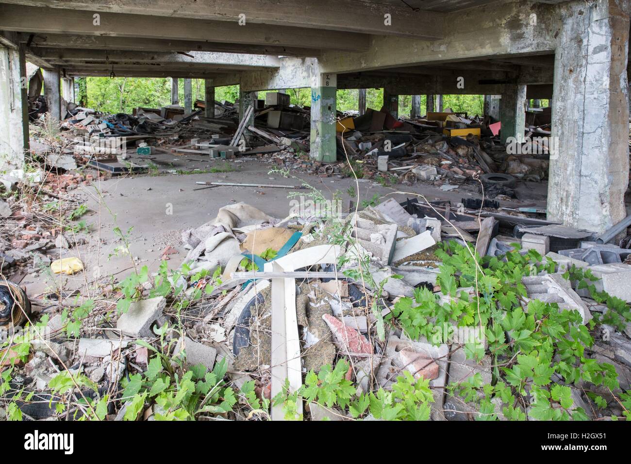 Long time vacant and scrapped automotive plant in Southwest Detroit ...