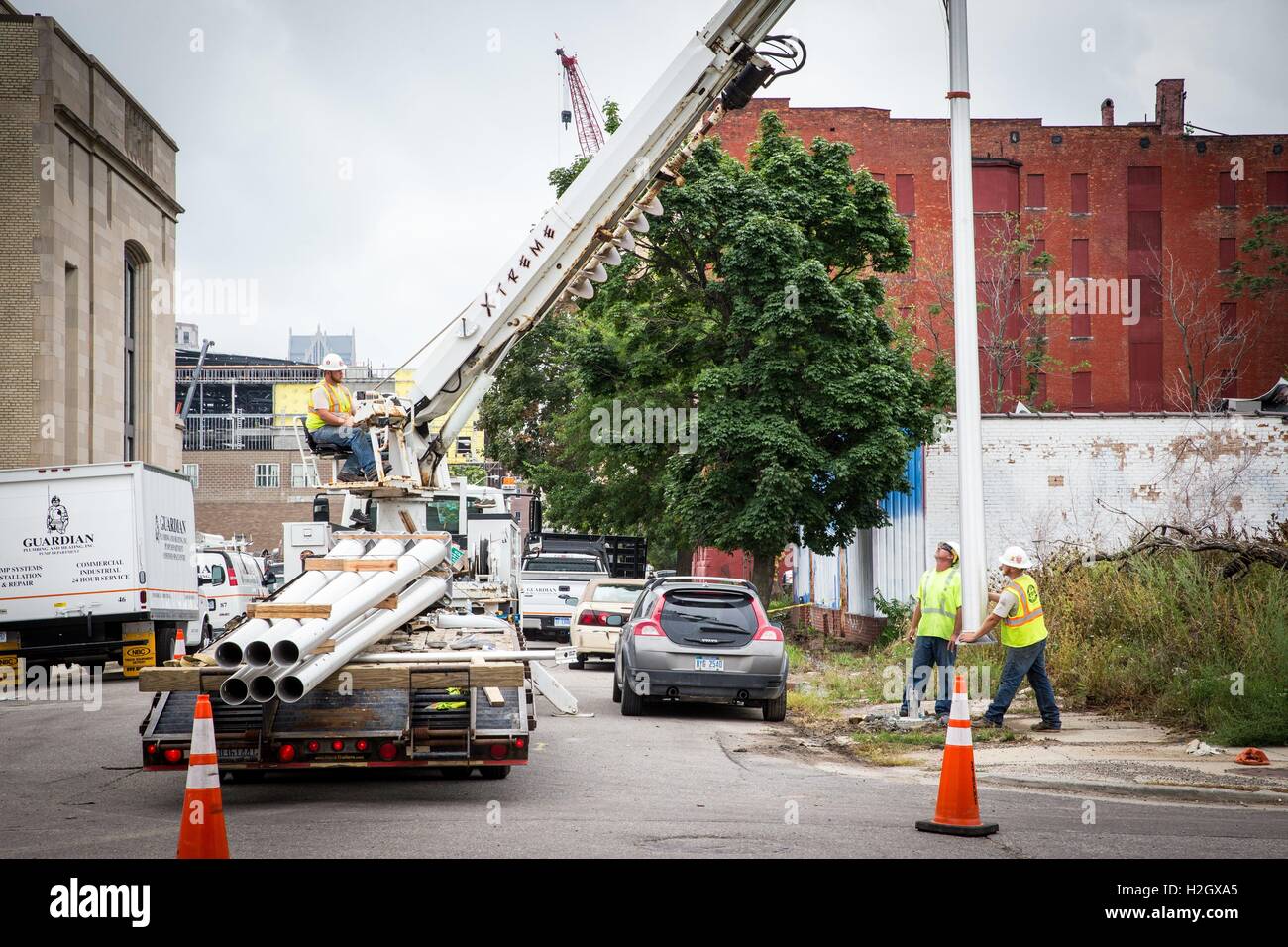 New LED street lights for the neighborhoods make Detroit safer, USA ...