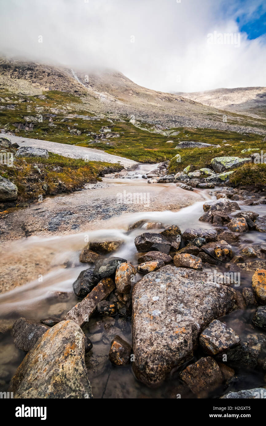 Stream flowing down mountain hi-res stock photography and images - Alamy