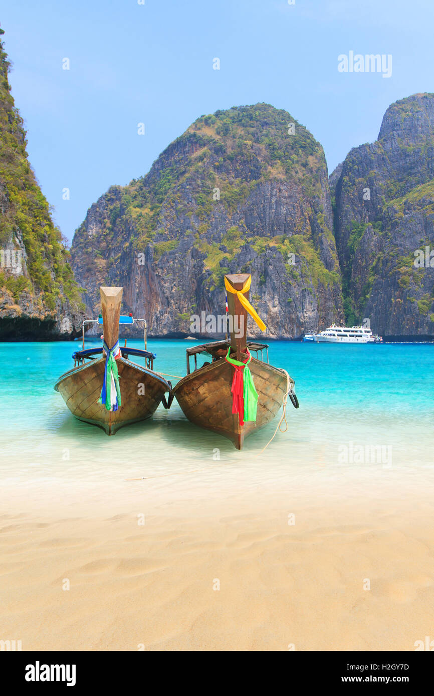 Maya bay Phi Phi Leh island, Thailand Stock Photo - Alamy