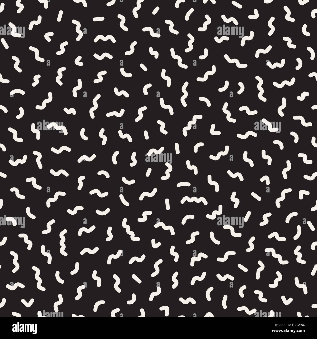 Vector Seamless Black And White Jumble Shapes Pattern Stock Vector ...