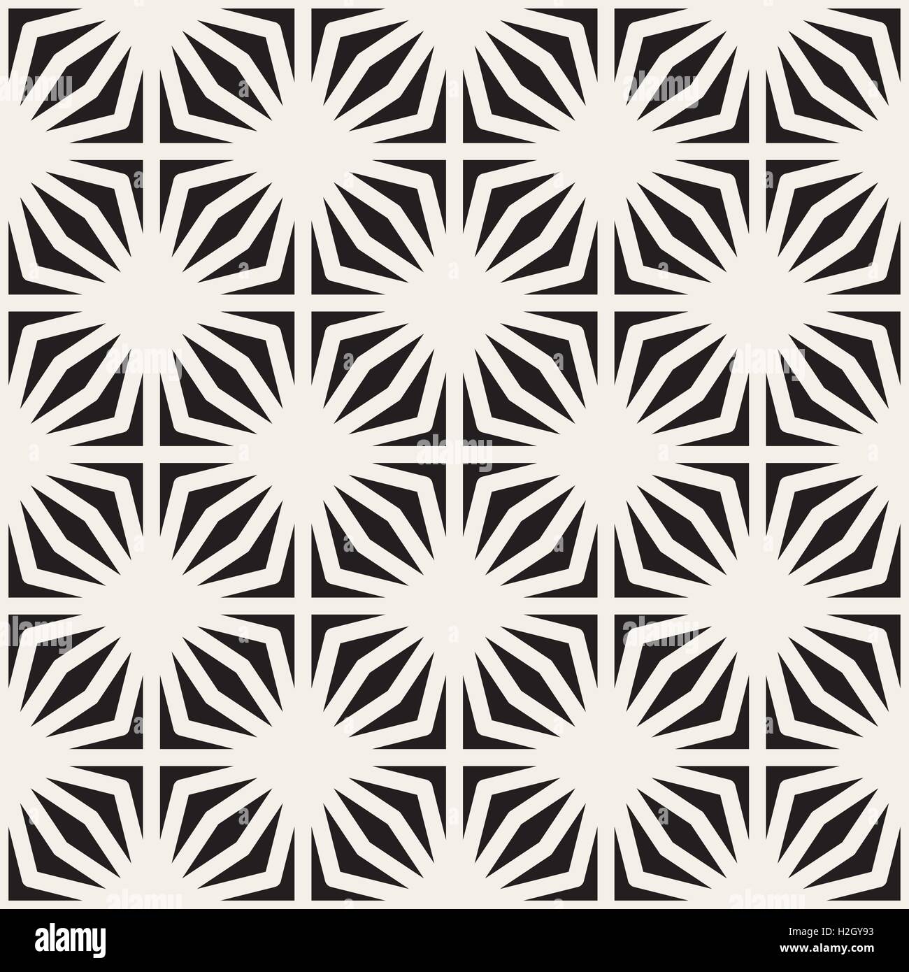 Vector Seamless Black And White Lines Grid Pattern Stock Vector Image And Art Alamy