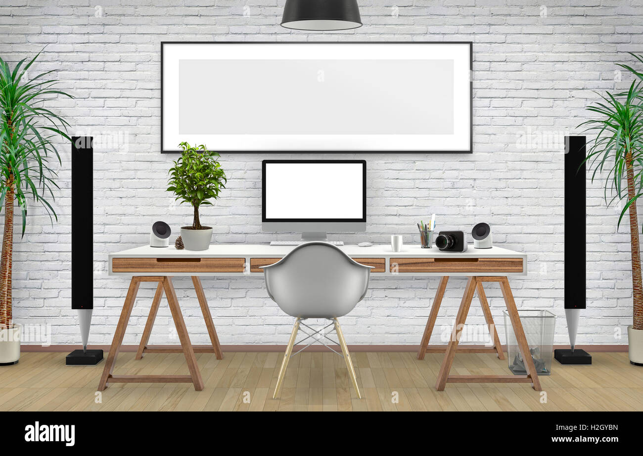 Desktop mock up just ad your creative on this background an represent ...