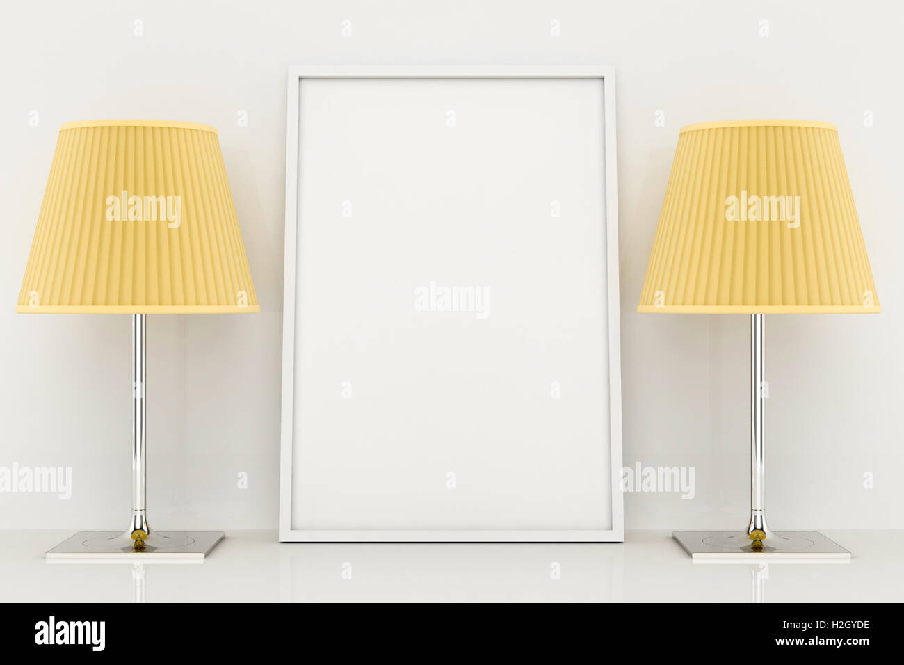 Art Background Blank Lamps Picture Frame High Resolution Stock ...