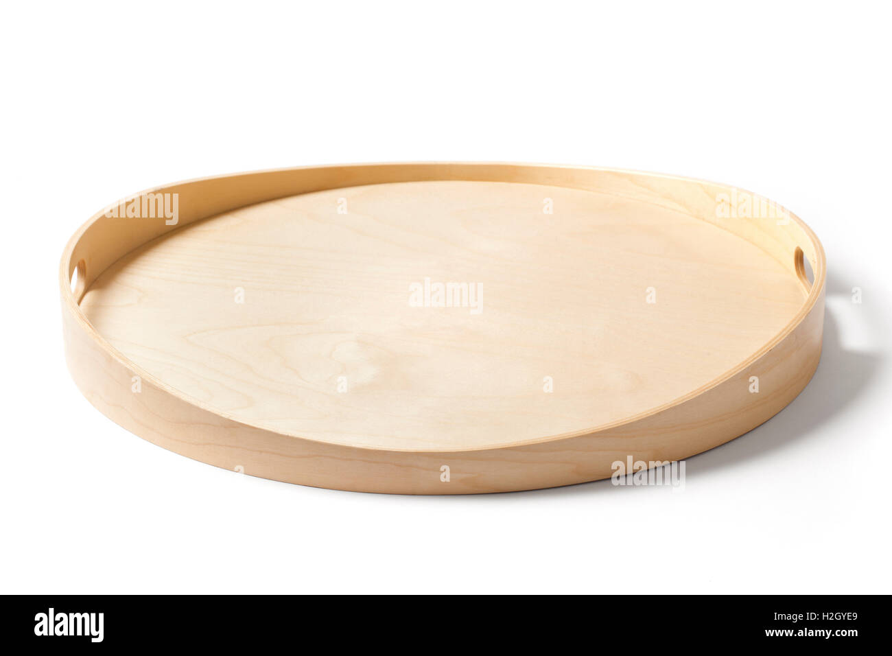 Empty wooden tray ready for serving isolated on white background Stock ...