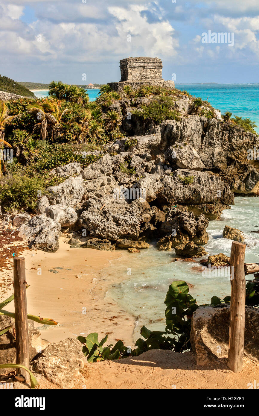 God of Winds Temple Tulum Mexico Stock Photo - Alamy