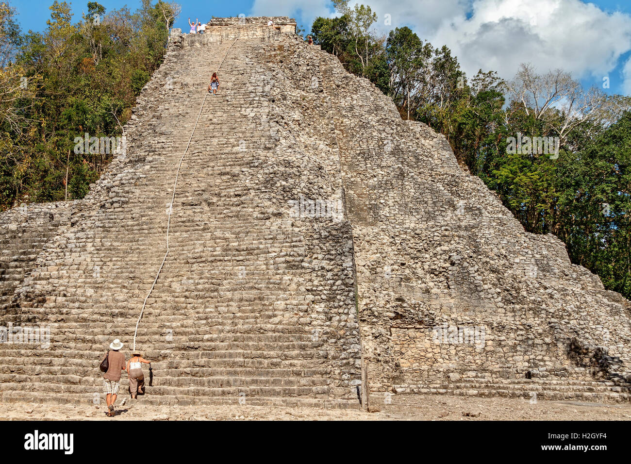 Pyramid At Coba Quintana Mexico Stock Photo - Alamy