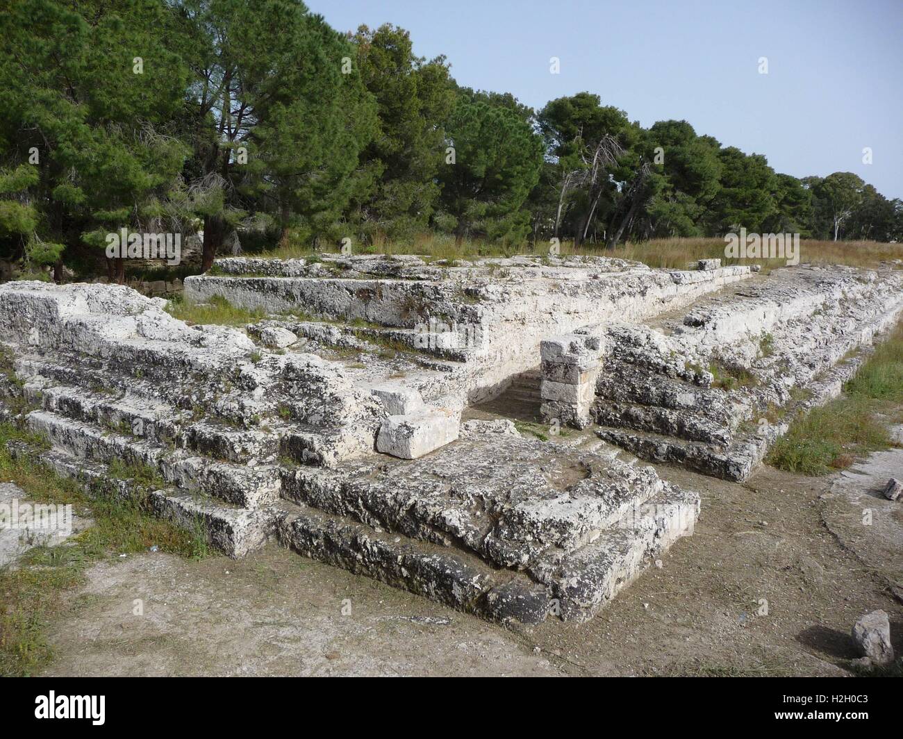 Altar of Hieron at ancient Greek Neapolis in Siracuse, Sicily, Italy ...