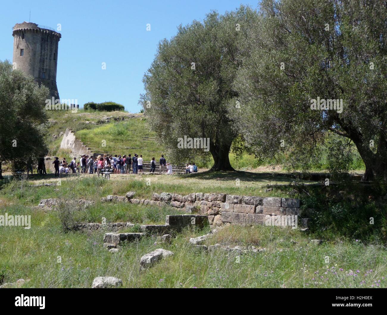 Archeological area of Elea-Velia in Acea, Campania, Italy, pictured 20 ...