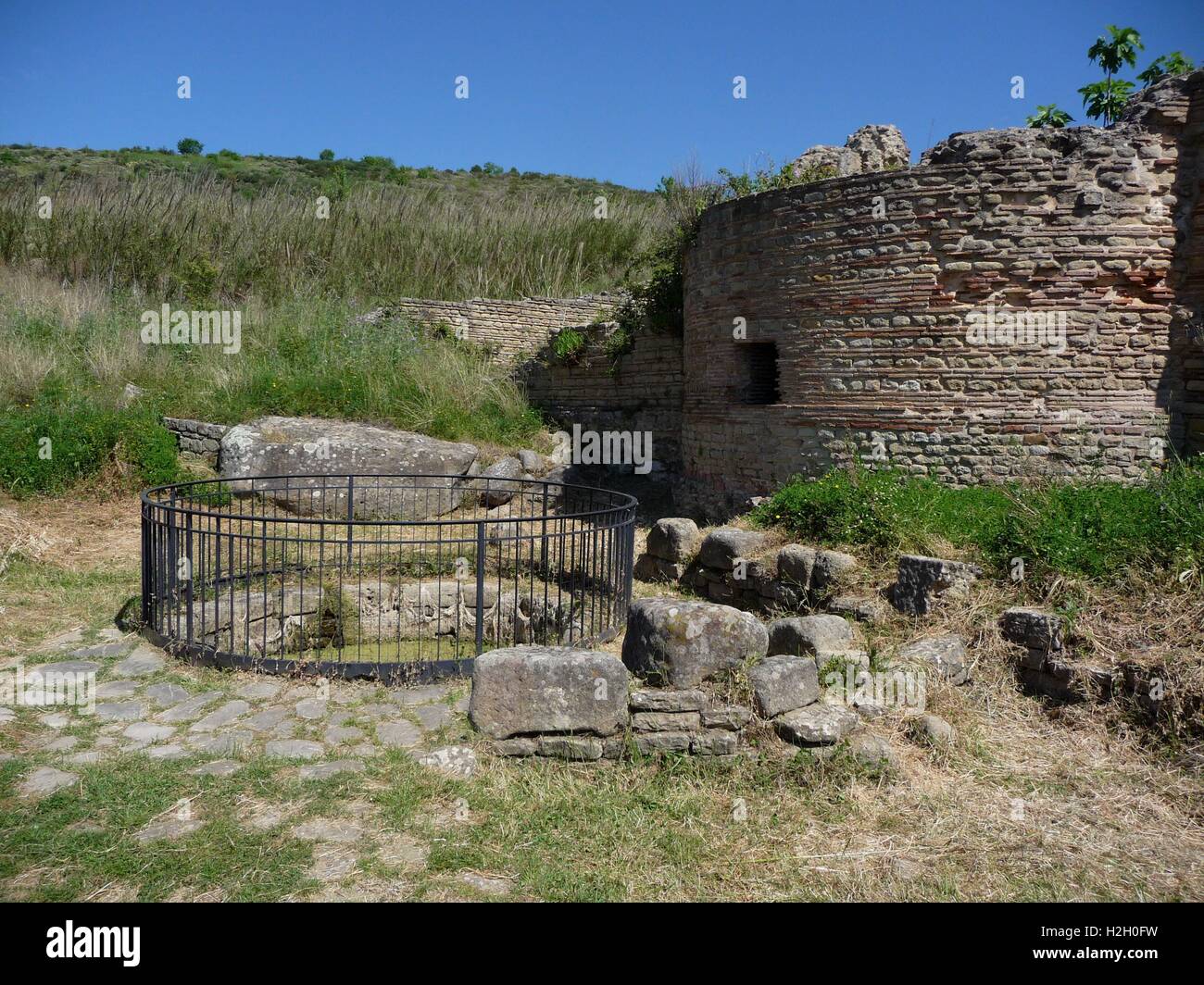 Sacred Well at archeological area of Elea-Velia in Acea, Campania ...