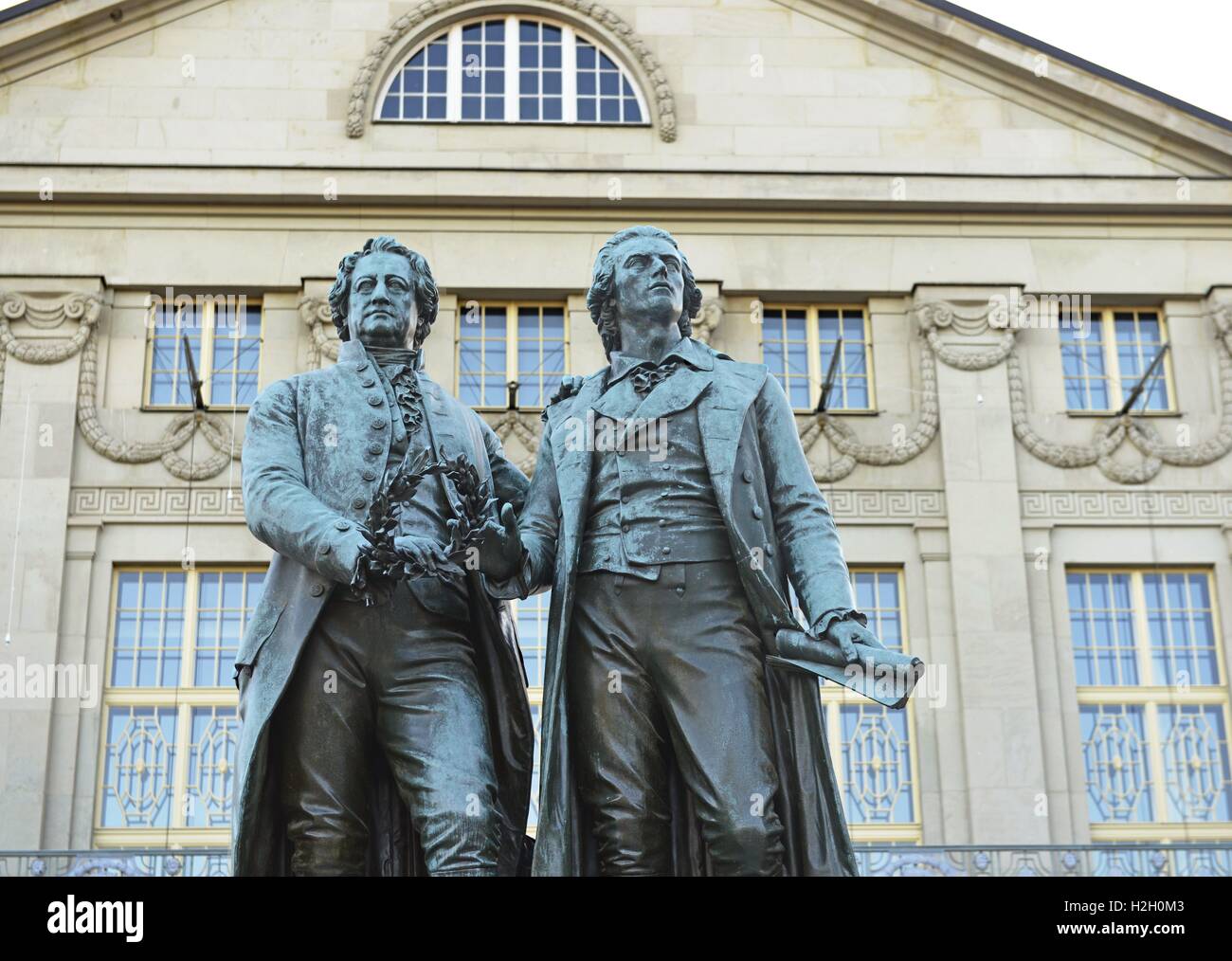 Monument of Goethe-Schiller, Weimar, Aug. 26, 2016. | usage worldwide ...