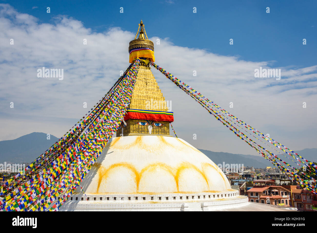 Boudhanath stupa in Kathmandu, Nepal Stock Photo - Alamy