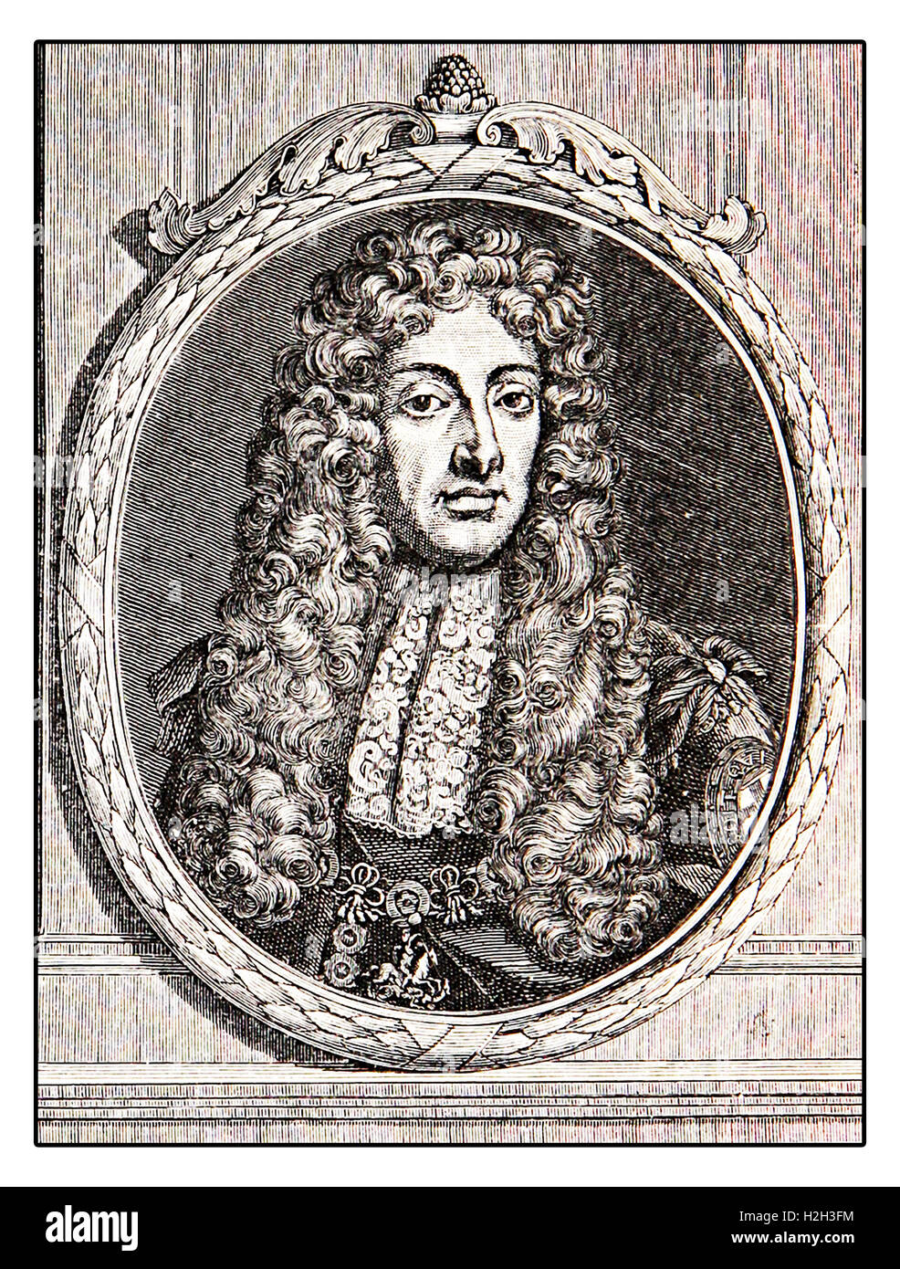 Engraving portrait of William II, Prince of Orange, husband of Mary ...