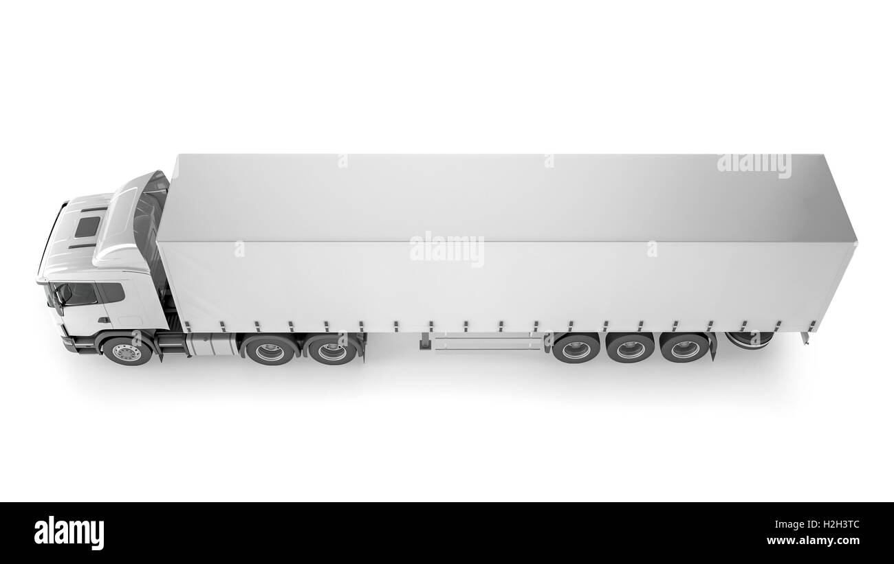 Big Cargo Truck on white background. Isolated on white. Place your ...