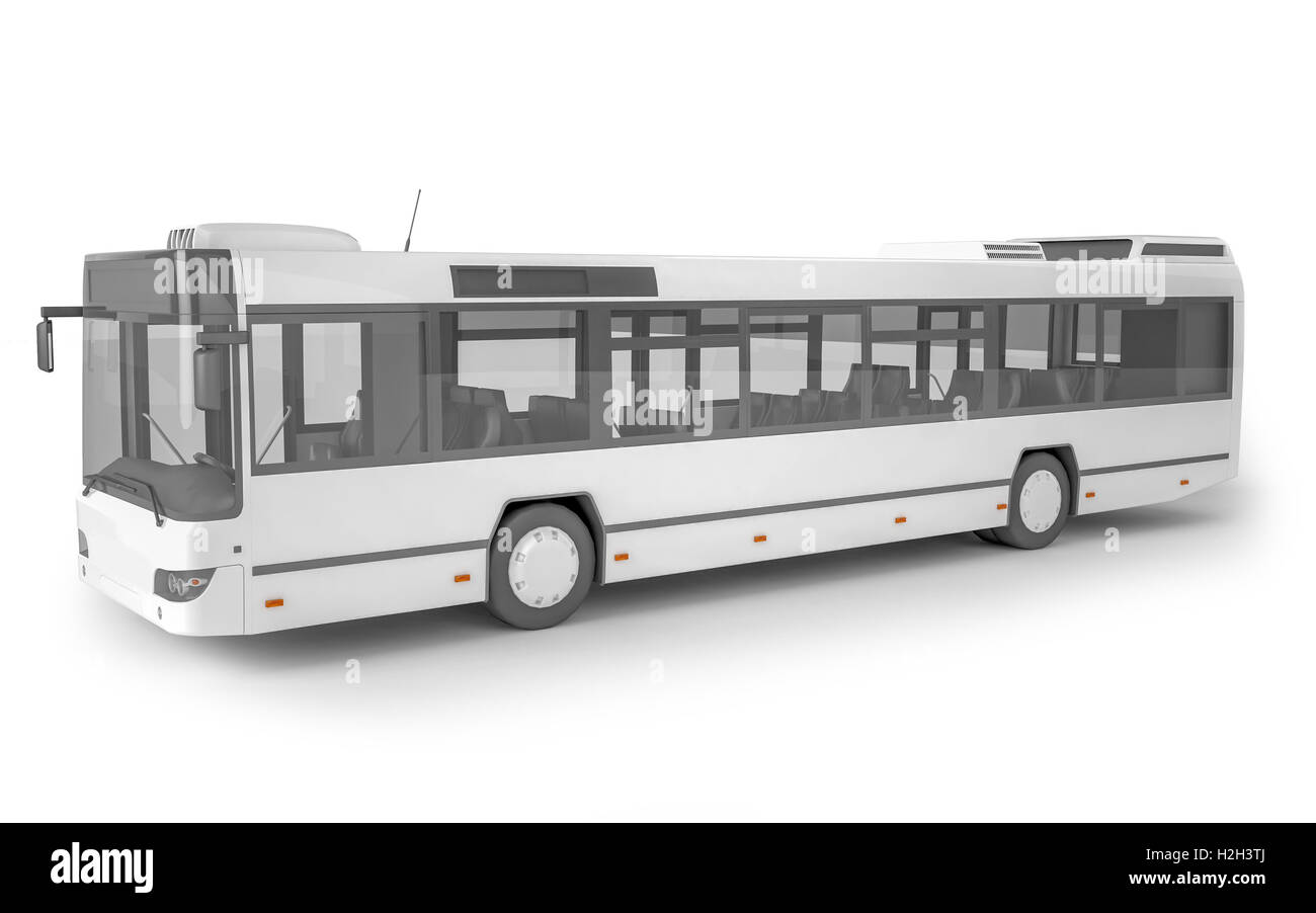 City bus with blank surface for your creative design Stock Photo - Alamy