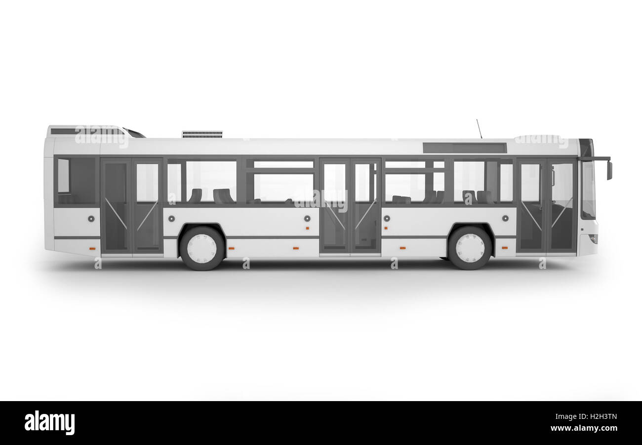 City bus with blank surface for your creative design Stock Photo - Alamy