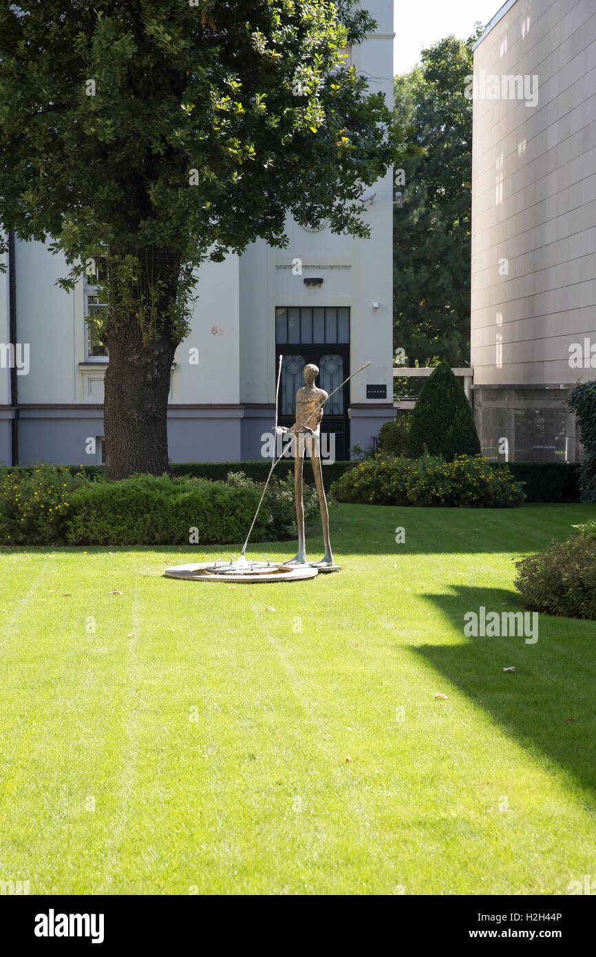 Statue of a thin man in Bratislava Slovakia Stock Photo - Alamy