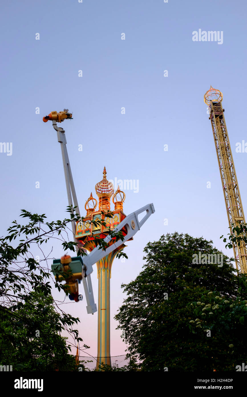 'Vertigo' ride, Tivoli gardens, Copenhagen, Denmark Stock Photo - Alamy