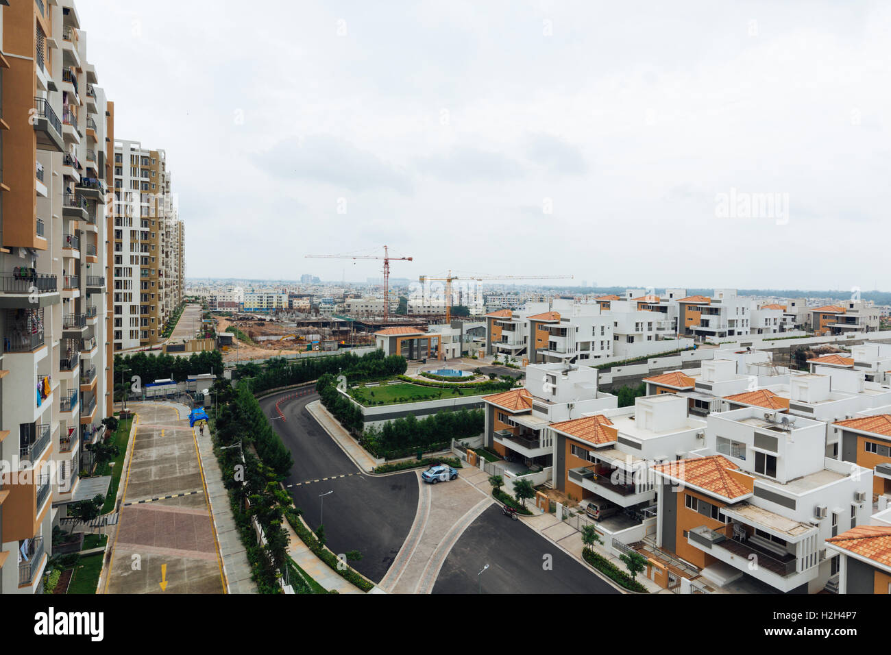 High Rise buildings and Row Houses with sloping roof in Chandanagar ...