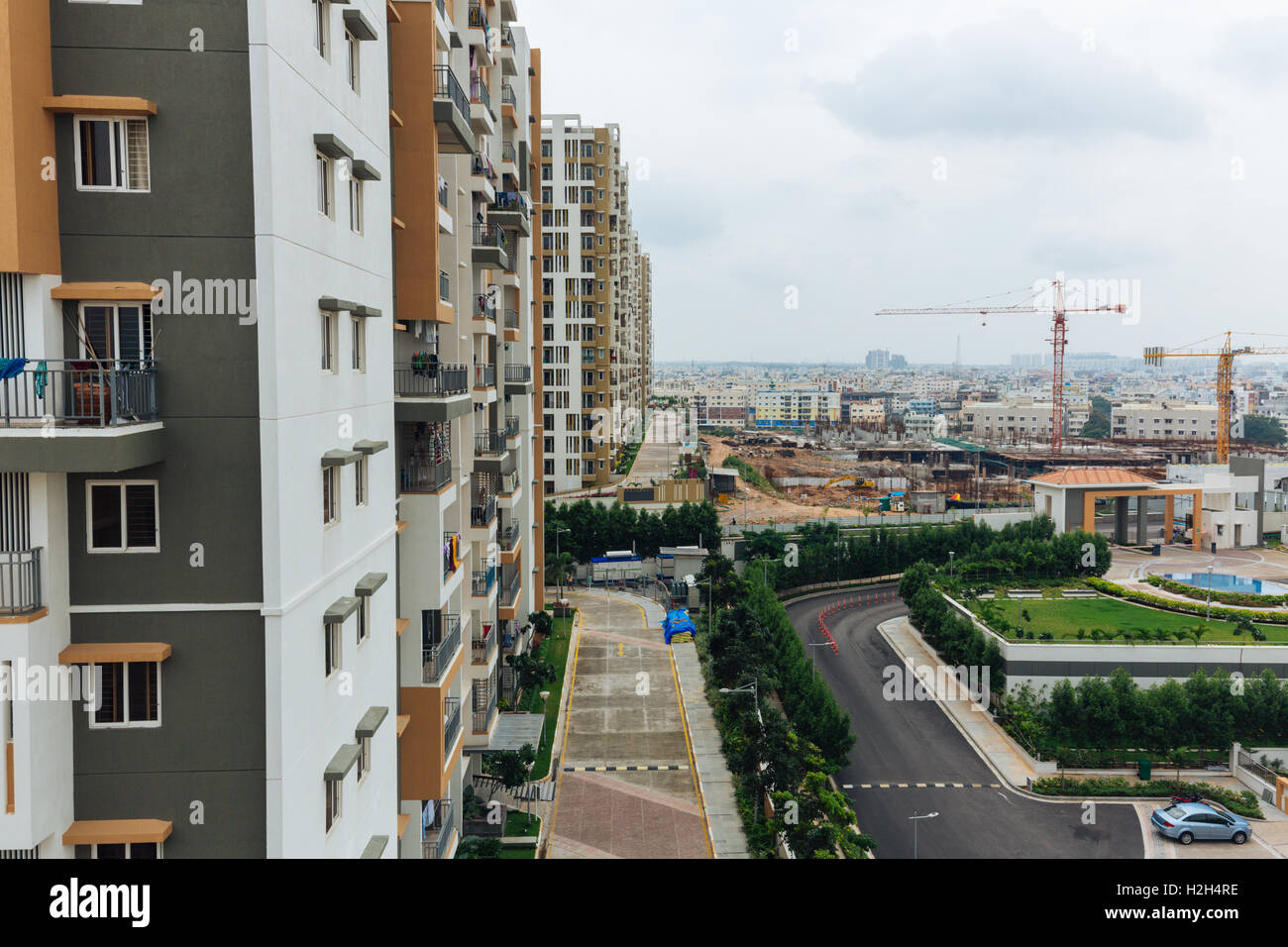 High Rise buildings in Chandanagar area of Hyderabad,India Stock Photo ...