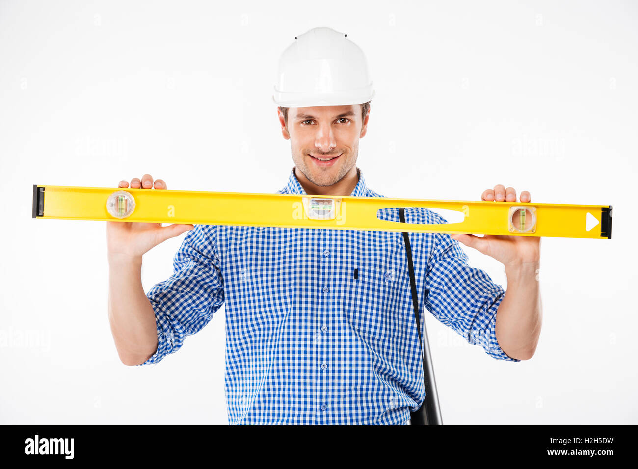 Spirit level man hi-res stock photography and images - Alamy