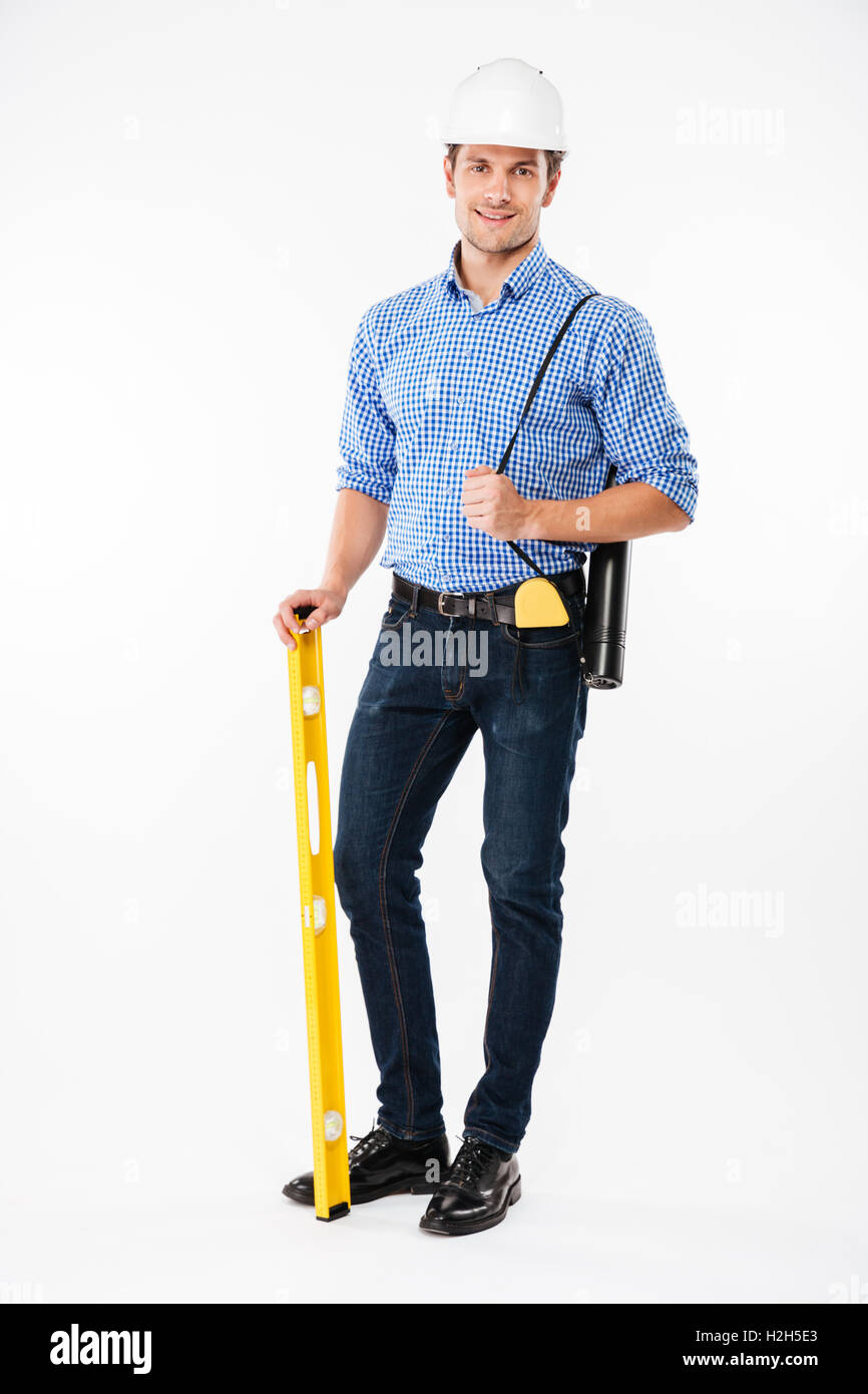 Spirit level man hi-res stock photography and images - Alamy