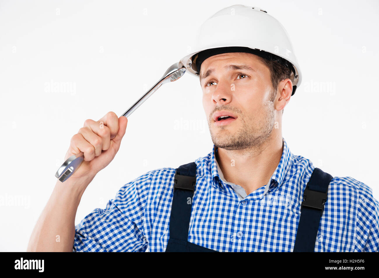 Portrait builder on white hi-res stock photography and images - Alamy