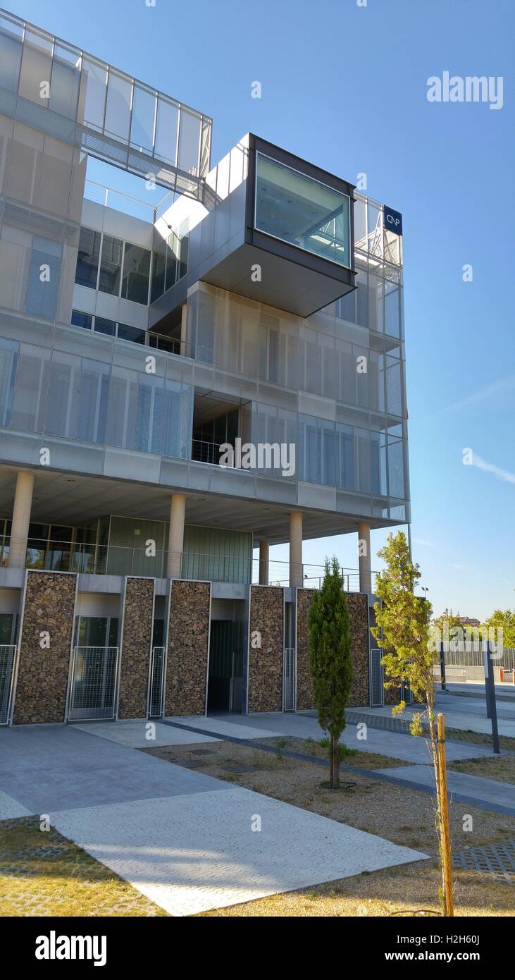 Modern architecture public building in Madrid, police station Stock ...