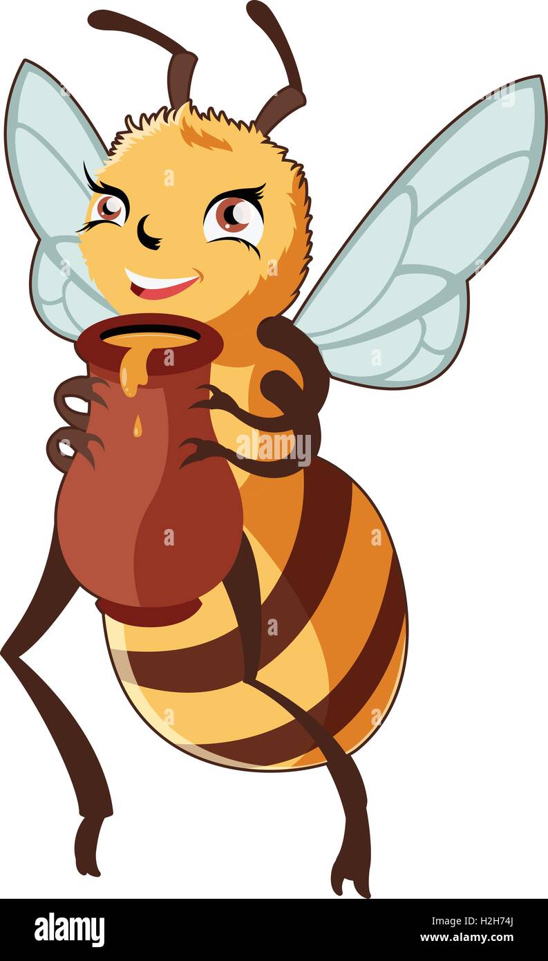 Cartoon Worker Bee Female
