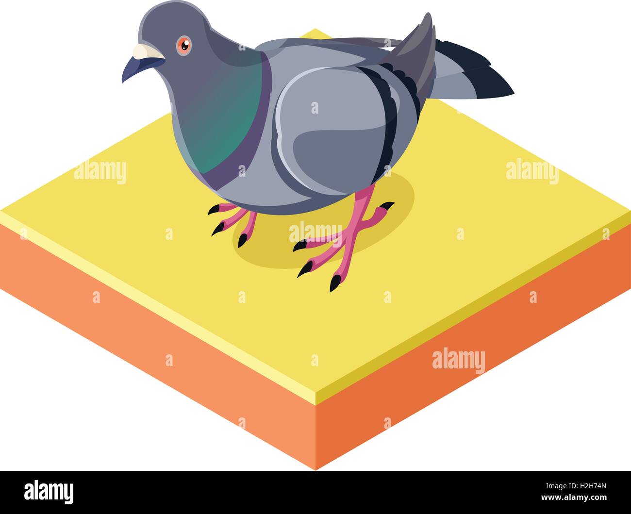 Pigeon city bird cartoon Stock Vector Images - Alamy
