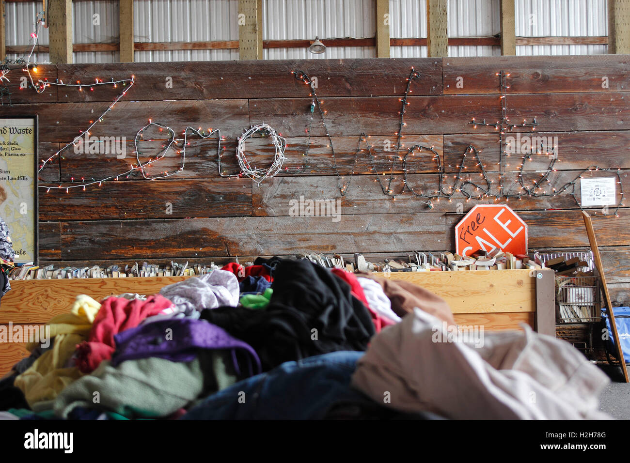 Swap shop at town dump Lopez Island Island San Juan Islands Washington ...