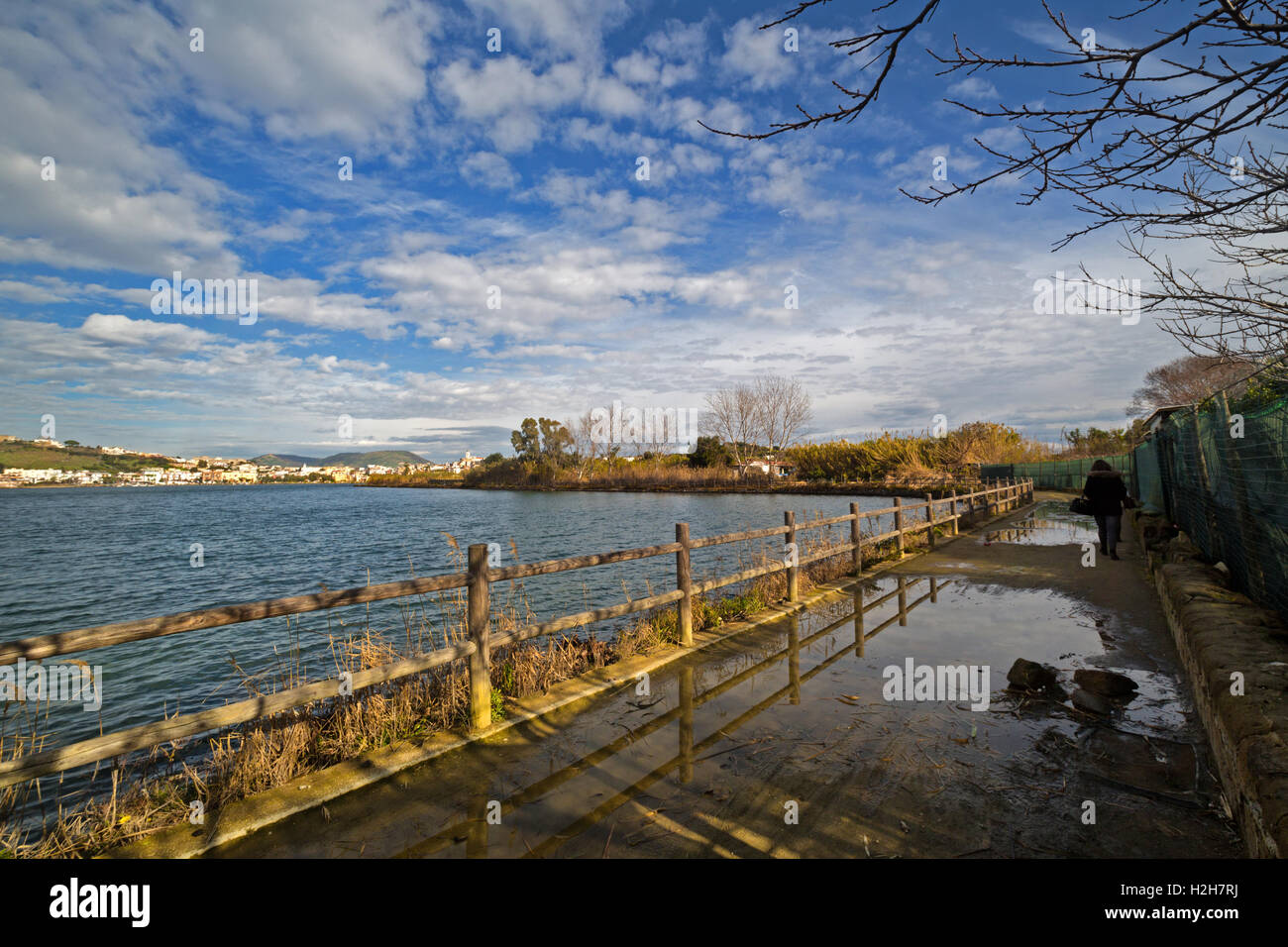 Bacoli (Naples, Italy) - Miseno Lake in a winter day Stock Photo - Alamy
