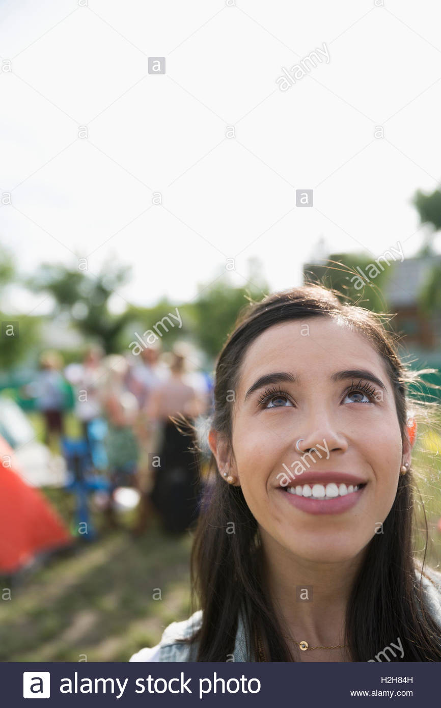 Woman brunette back view summer hi-res stock photography and images - Alamy