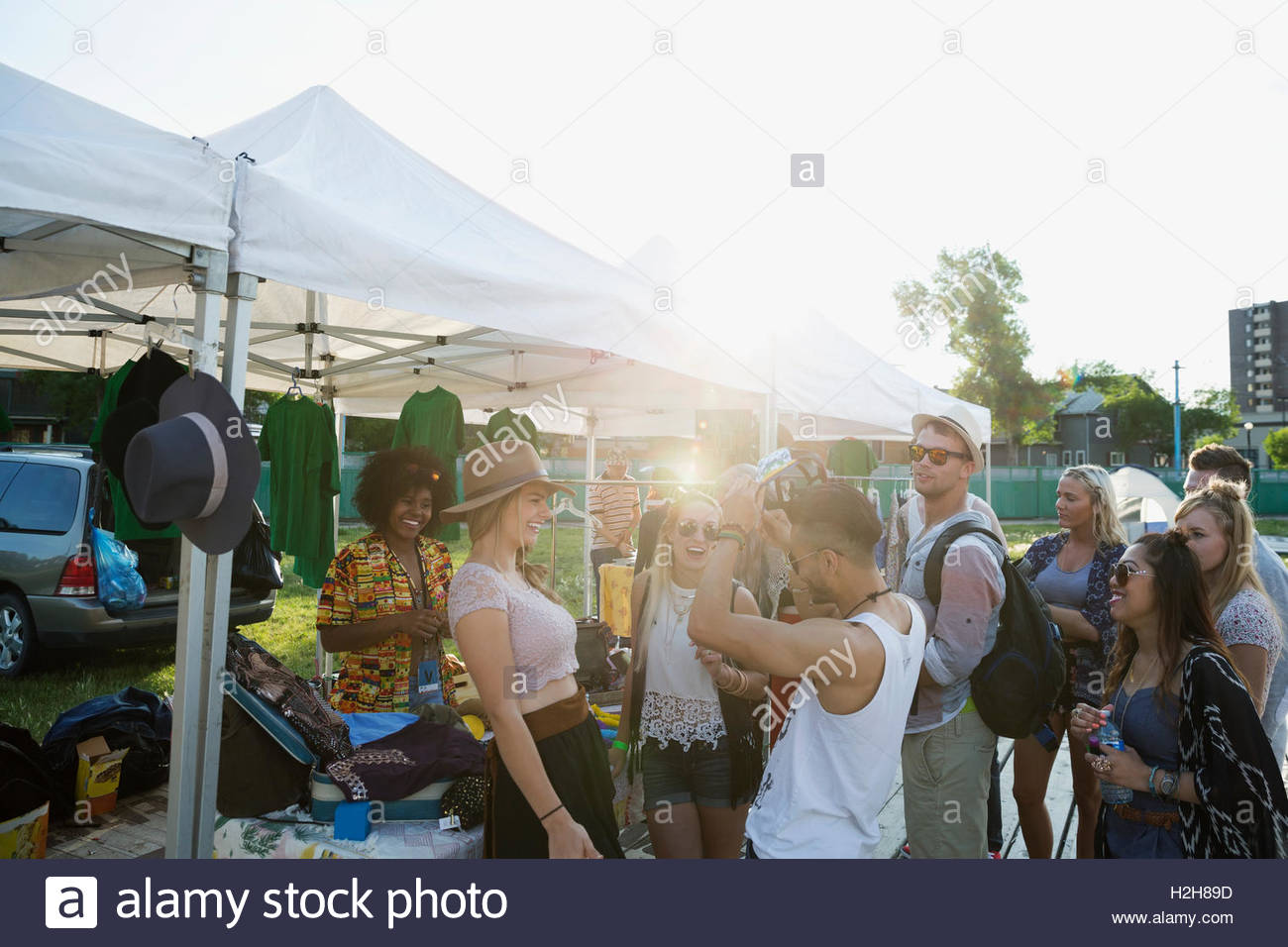 Booth festival hi-res stock photography and images - Alamy