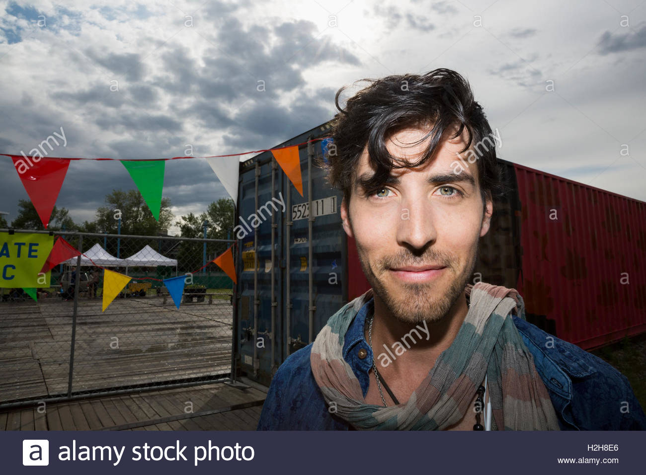 Portrait confident young brunette man Stock Photo - Alamy Portrait confident young brunette man Stock Photo - Alamy