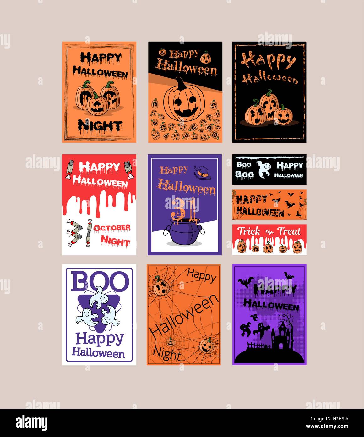 Great designed posters for halloween Stock Vector Image & Art - Alamy