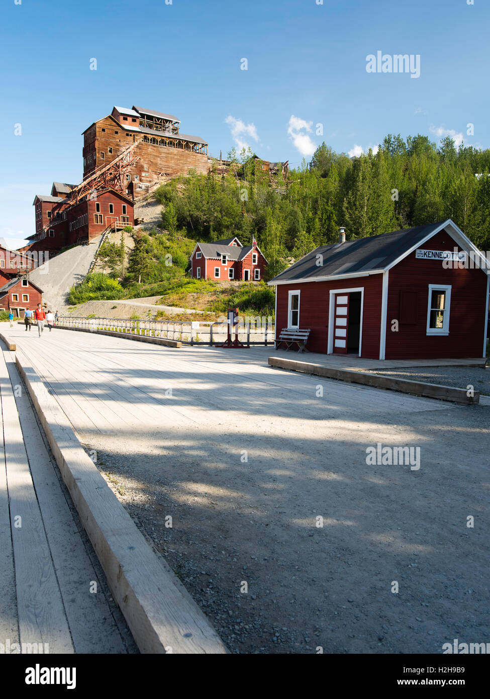 Photograph of the abandoned, historic Kennicott Copper Mine in Wrangell ...