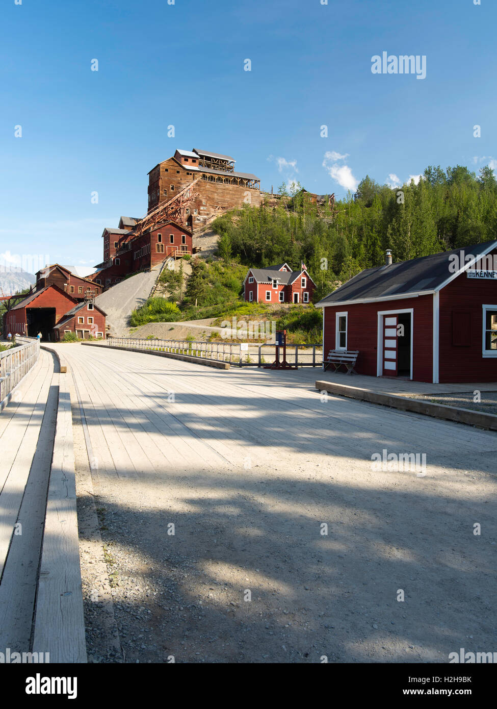 Photograph of the abandoned, historic Kennicott Copper Mine in Wrangell ...