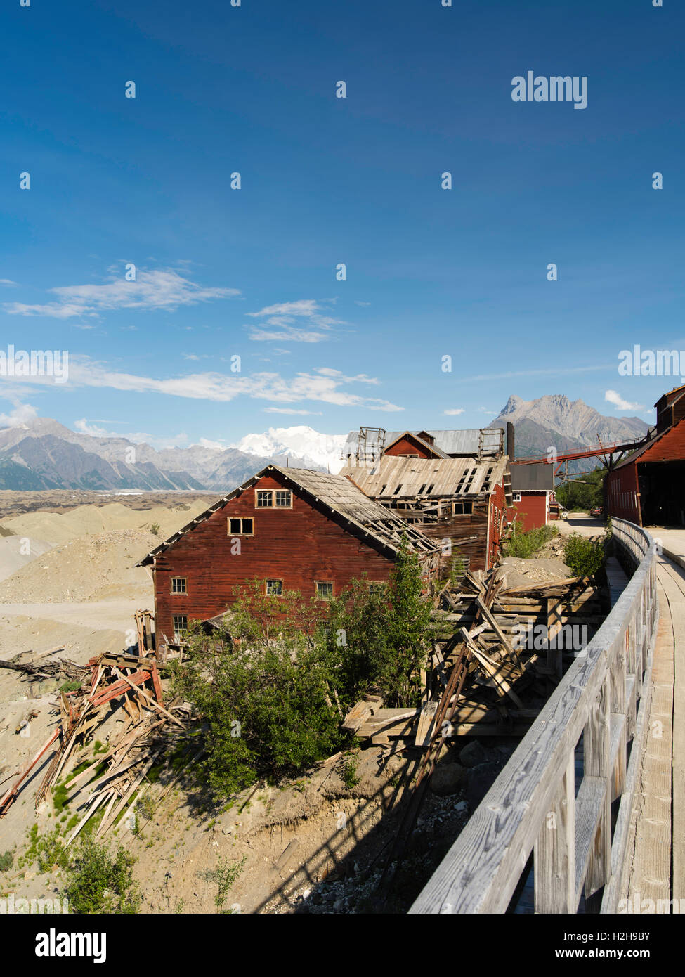 Photograph of the abandoned, historic Kennicott Copper Mine in Wrangell ...