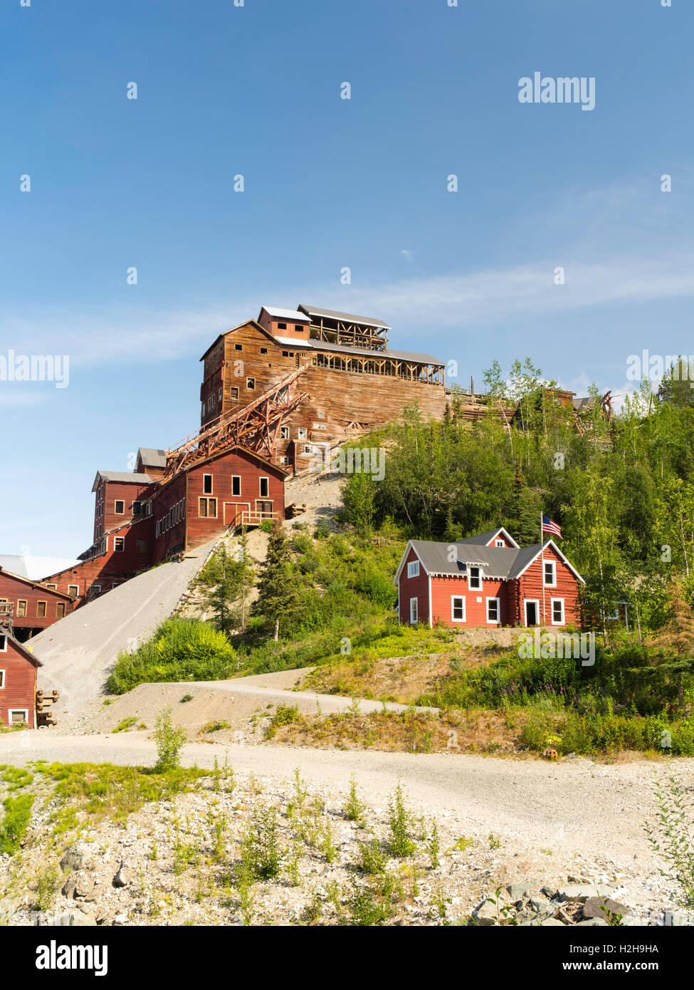 Photograph of the abandoned, historic Kennicott Copper Mine in Wrangell ...