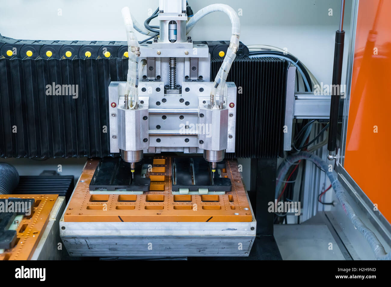 robot drill machine tool at mobile industrial manufacture factory Stock ...