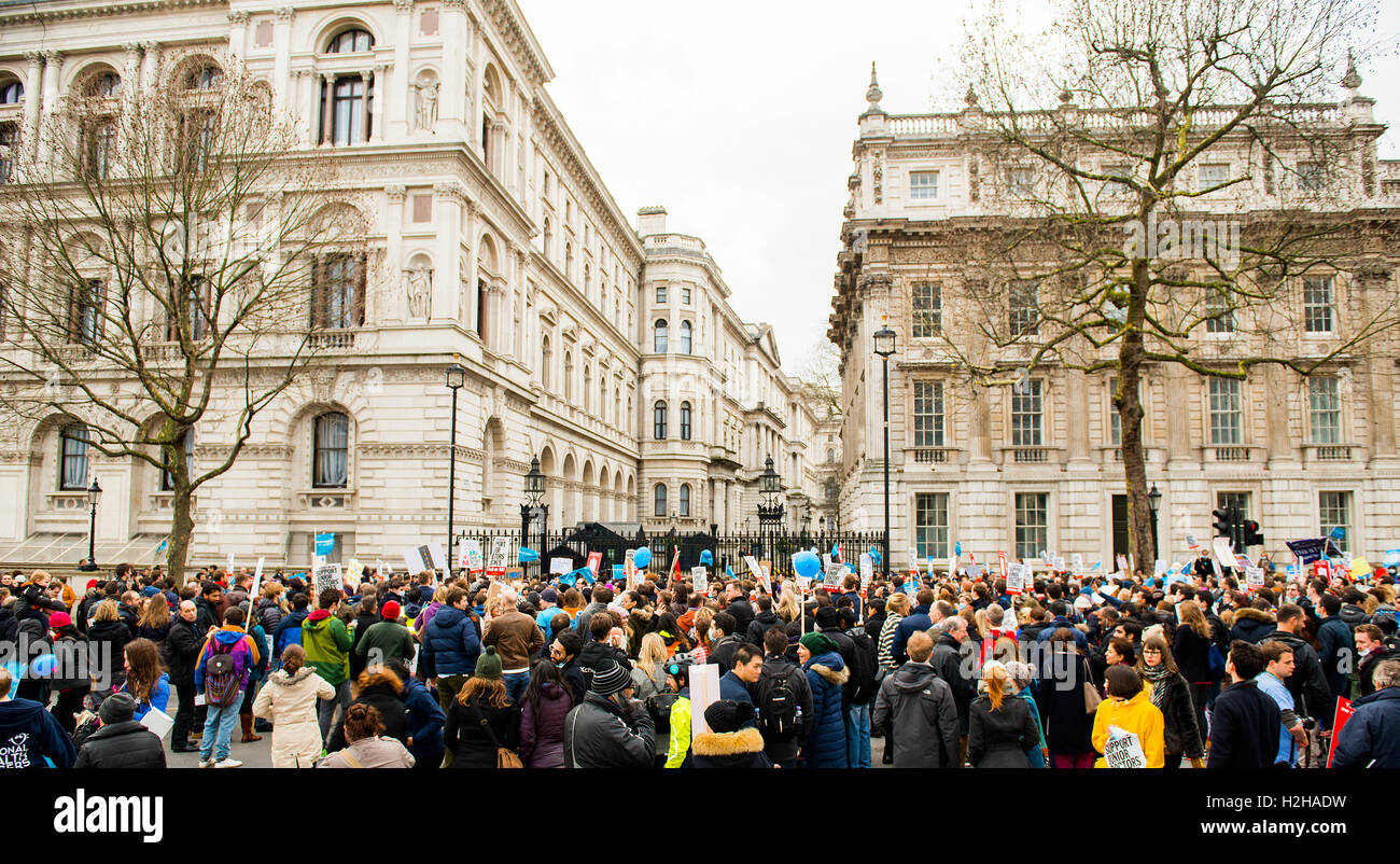 London, UK. 6th February 2016. EDITORIAL - Junior doctors rally, in ...