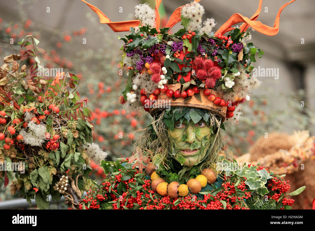 The Berry Man at the October Plenty harvest festival procession, London ...