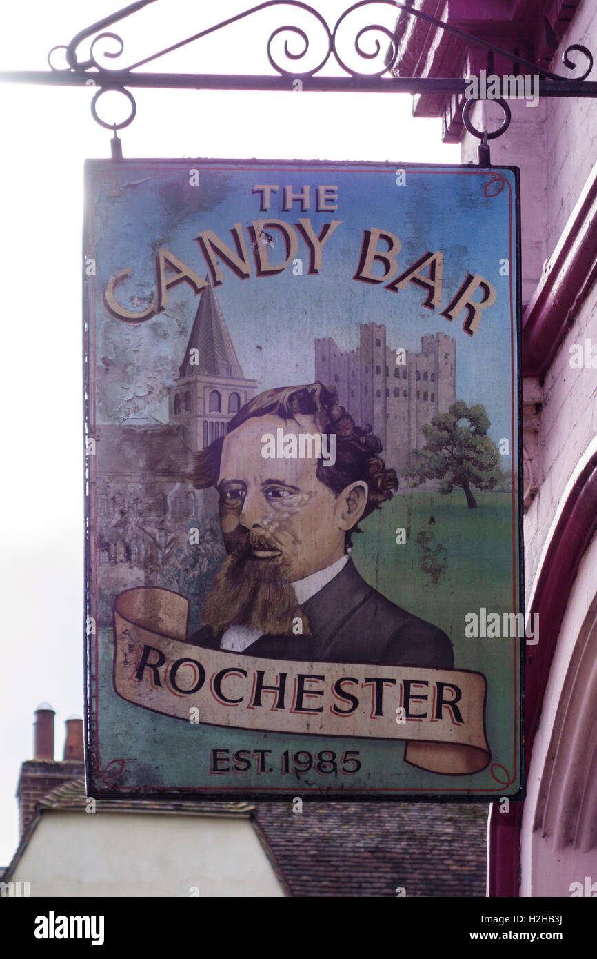 The Candy Bar, sweet shop, in High Street, Rochester, Kent, UK Stock ...