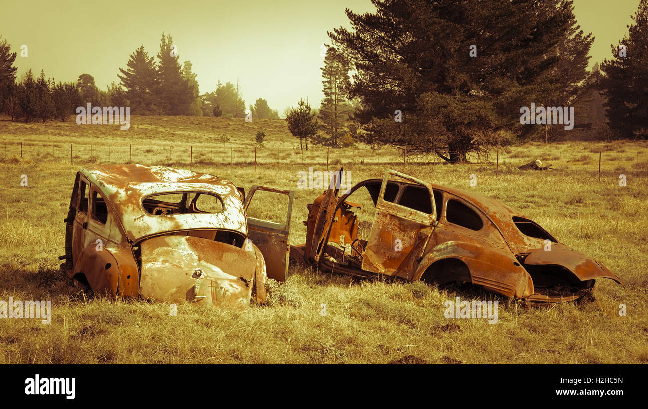Car wreck landscape hi-res stock photography and images - Alamy