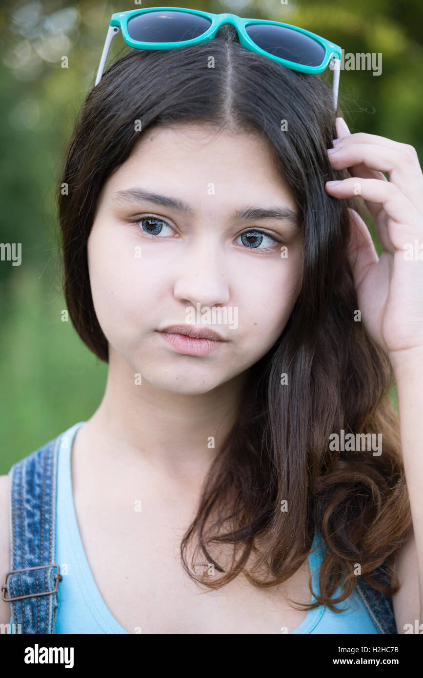 Portrait of beautiful girl 15 years Stock Photo - Alamy